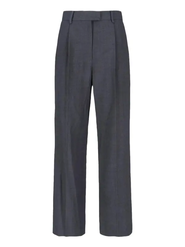 LOW CLASSIC Straight-leg Tailored Trousers - Black