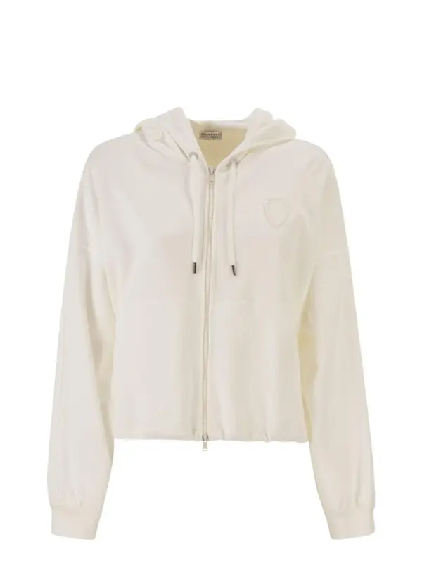 Brunello Cucinelli Logo Patch Zip-up Hoodie - No