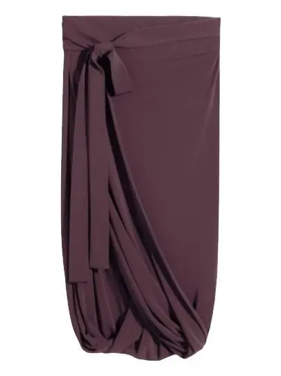 LEMAIRE Tie-detail Draped Midi Skirt - Fig