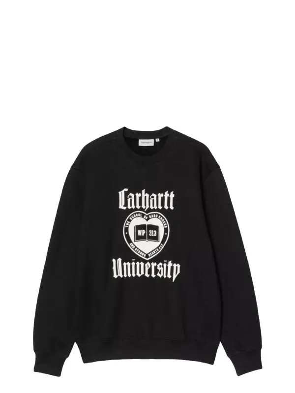 Carhartt Work In Progress Schooling Sweatshirt With Graphic Print - Colorblack