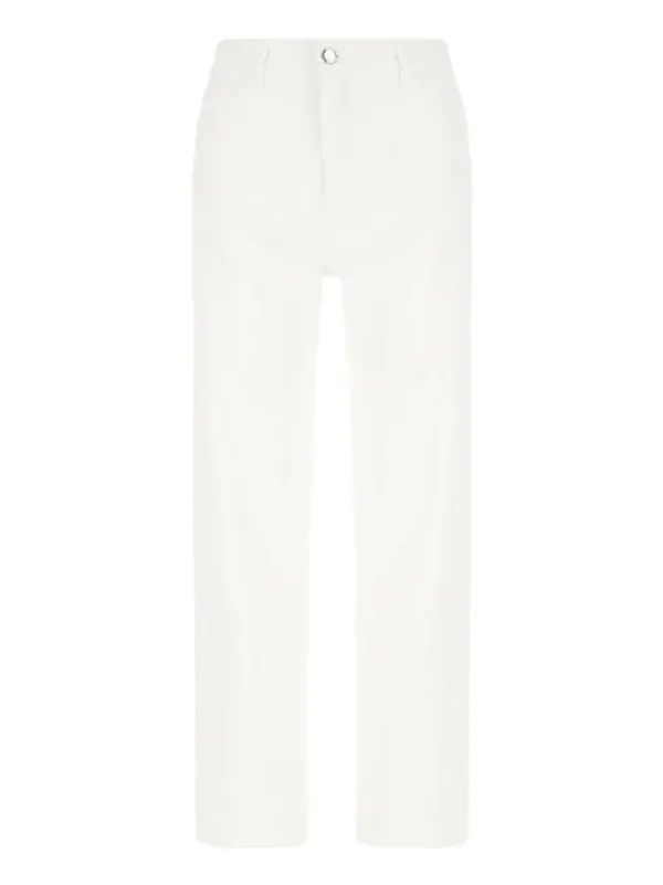 ICON DENIM LOS ANGELES Star Embroidered Denim Trousers - White