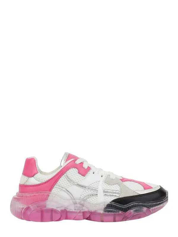 Moschino Transparent Sole Mesh Sneakers - White