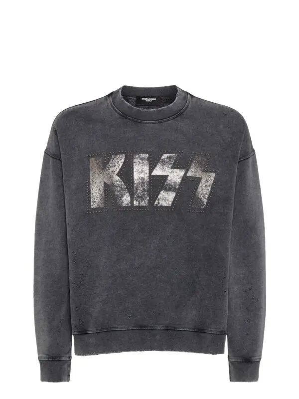 Dsquared2 X Kiss Crewneck Sweatshirt - Dark Gray