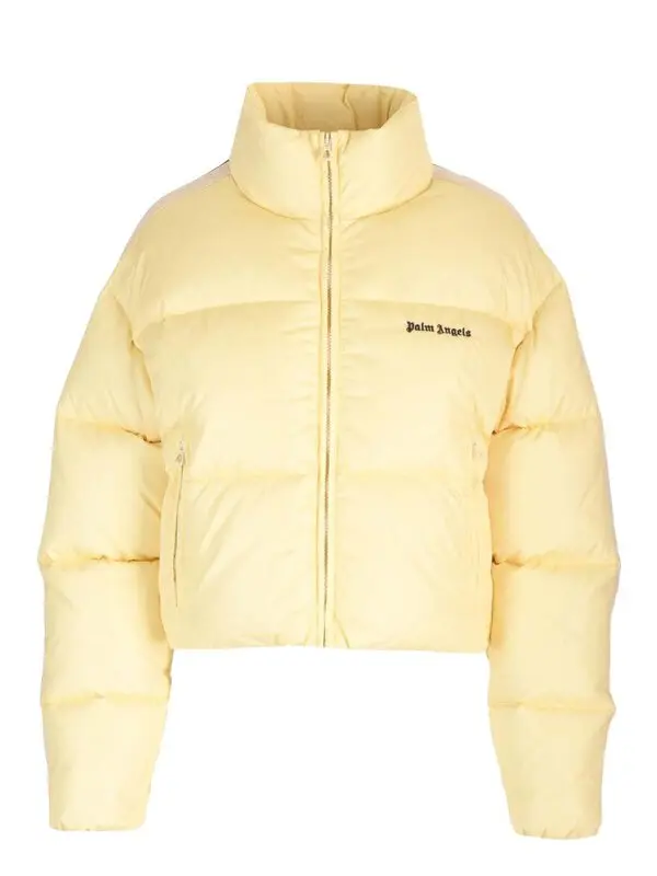 Palm Angels Logo Embroidered Padded Jacket - Nude
