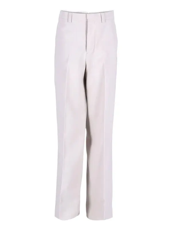 Ami Tailored Trousers With Pressed Crease - White