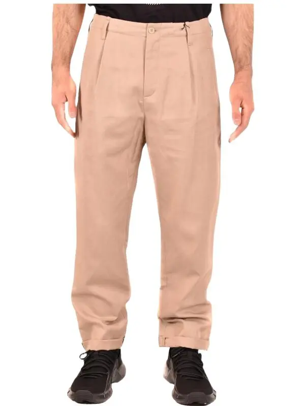 Neil Barrett Turn-up Hem Straight-leg Trousers - Nude