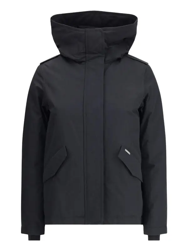 Woolrich Padded Jacket With Hood - Black
