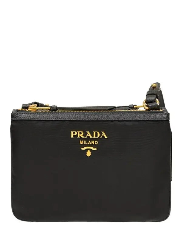 Prada Logo Shoulder Bag - Black