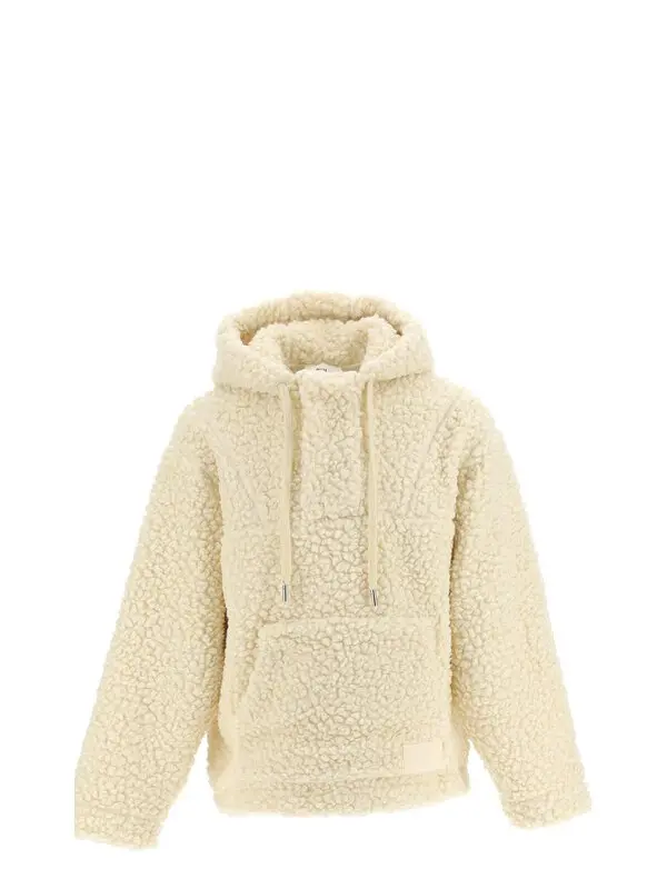 AMI Paris Logo Patch Fleece Hoodie - No