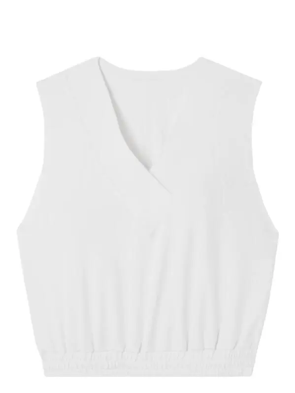 Lululemon Elasticated Plain Weave Short Tank Top - White