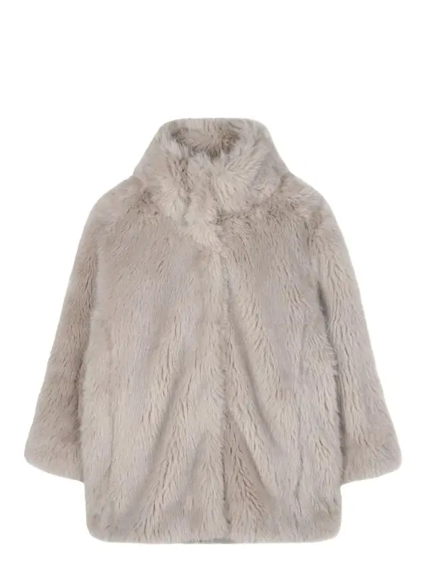 Chloé Faux Fur Coat - Light Gray