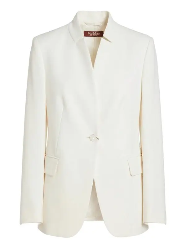 Max Mara Long Sleeve Buttoned Jacket - Gray