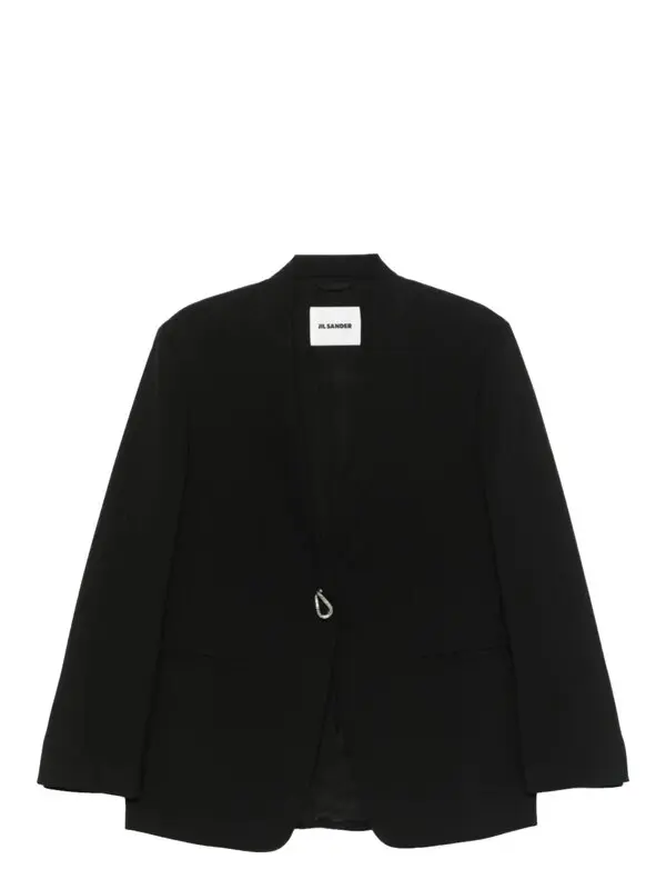 JIL SANDER Wool Blazer - Black