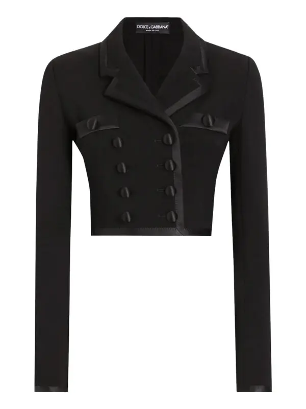 Dolce & Gabbana Double-breasted Cropped Jacket - Black
