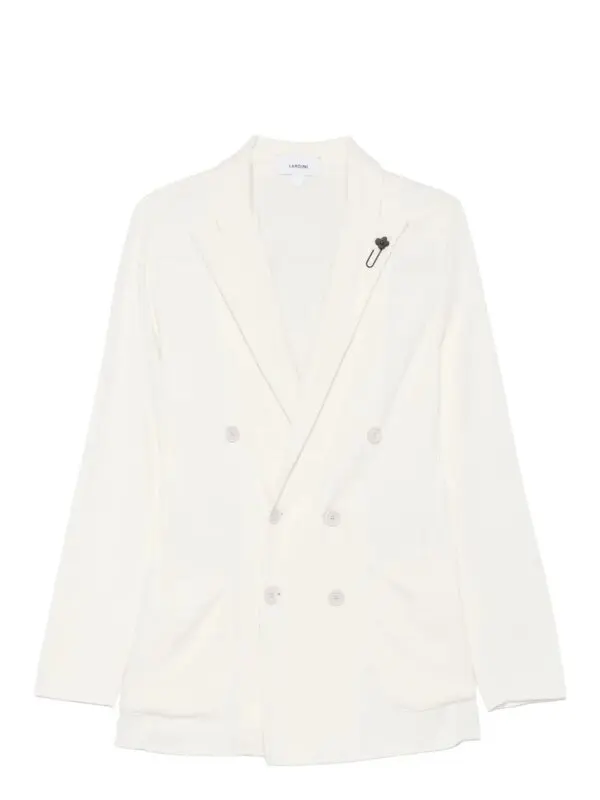LARDINI Knitted Blazer - White