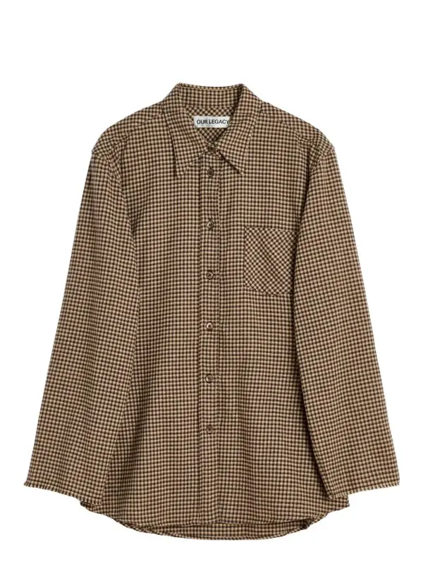 Our Legacy Soft Flannel Check Shirt - Brown