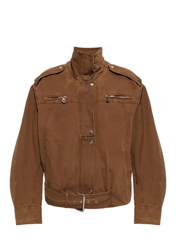Blumarine Belted Zip Jacket - Brown