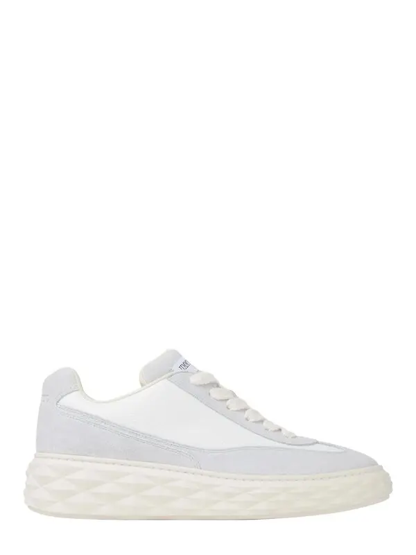 JIMMY CHOO Opal Leather Mix Low Top Trainers - Opal Color