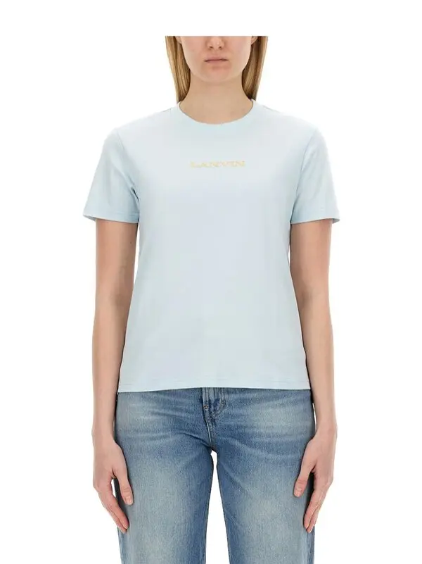 LANVIN Crewneck Short-sleeved T-shirt - White