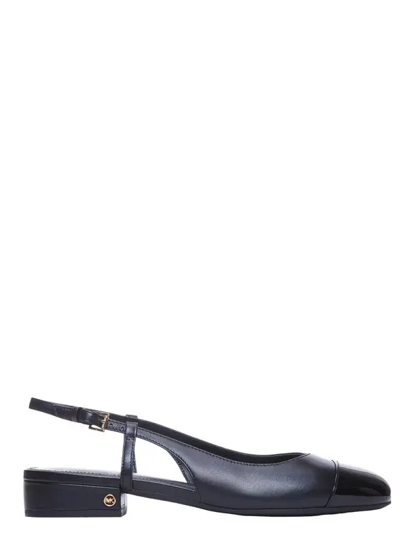 Michael Kors Slingback Ballerina Flats With Low Heel - Black