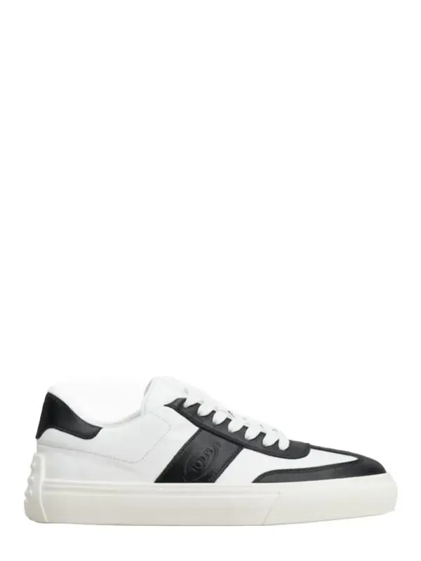 TOD'S Logo Detailed Low-top Sneakers - White/black