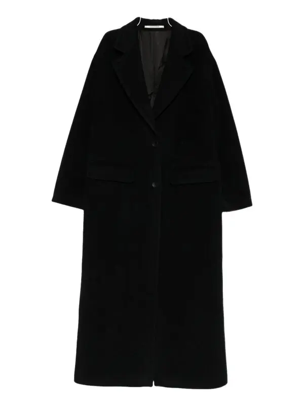 Tagliatore Single-breasted Long Coat - Black