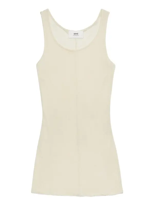 Ami Crewneck Sleeveless Tank Top - Nude