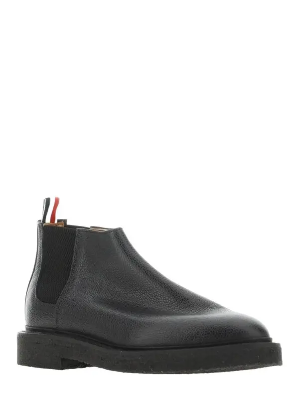 Thom Browne Almond Toe Chelsea Boots - Black