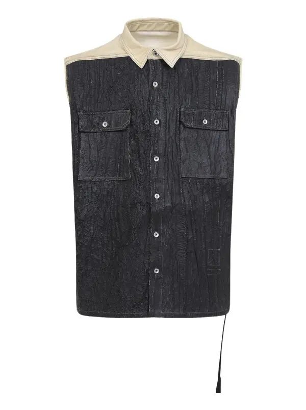 Rick Owens Tommy Jumbo Sleeveless Jacket - Black