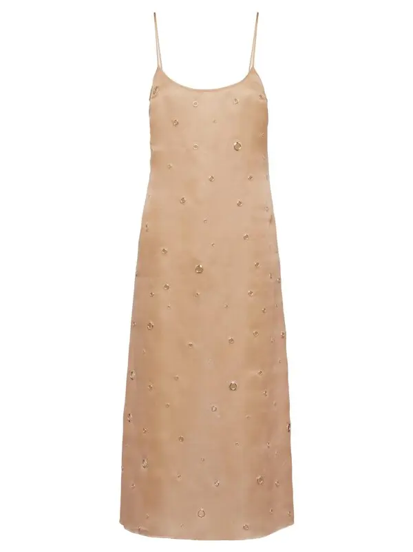 Prada Square Neck Strapped Dress - Rope Ash