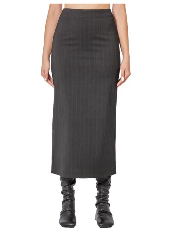 UMA WANG Striped Skirt - Black