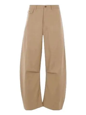 Comme Des Garçons Tailored Wide Leg Trousers - Beige