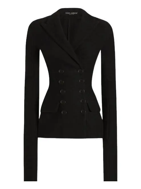 Dolce & Gabbana Double-breasted Peak Lapel Jacket - Black