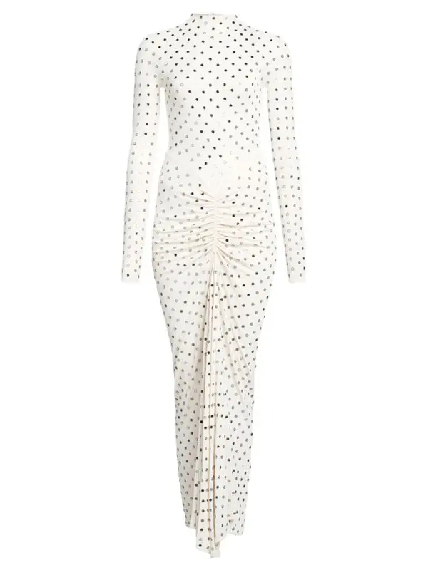 Alaïa Embellished Ruched Midi Dress - No