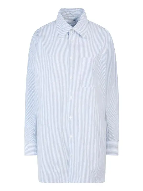 Bottega Veneta Striped Oversized Button-up Shirt - White