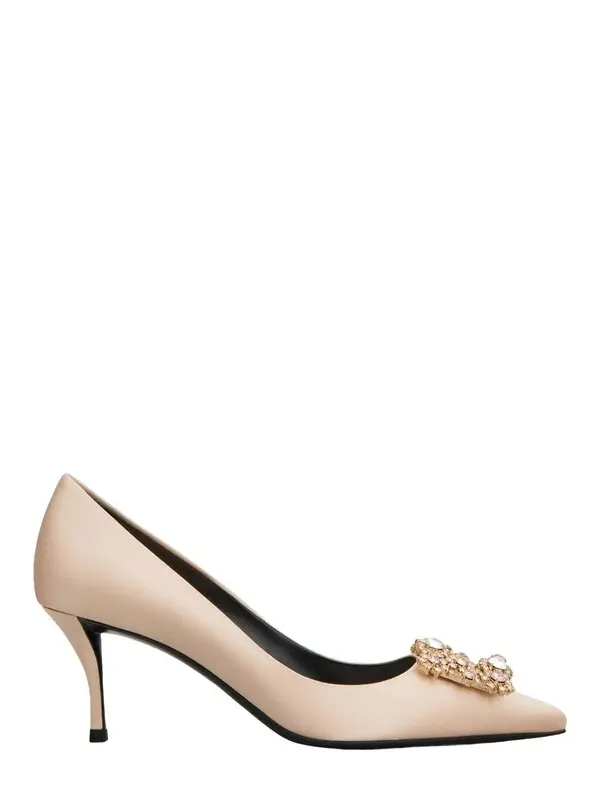 ROGER VIVIER Embellished Pointed-toe Pumps - Pink