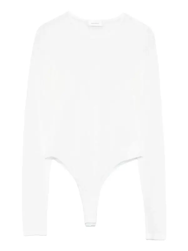 Wardrobe.NYC Polka Dot Bodysuit - White