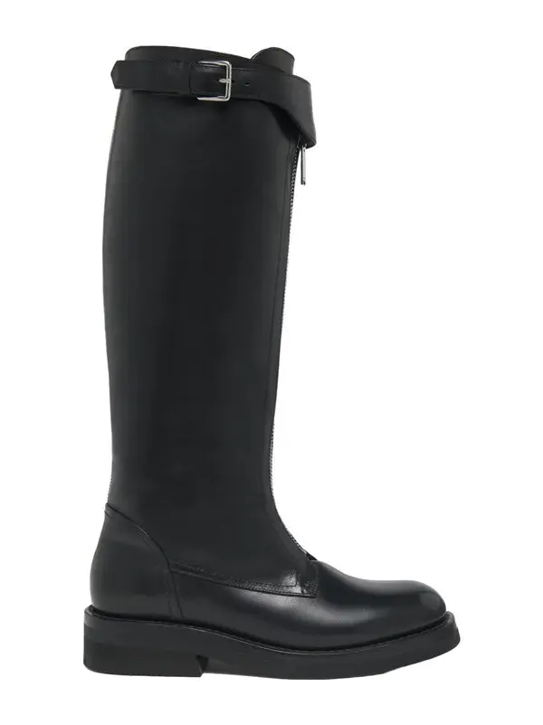 Alexander McQueen Buckled Zip Knee-high Boots - Black
