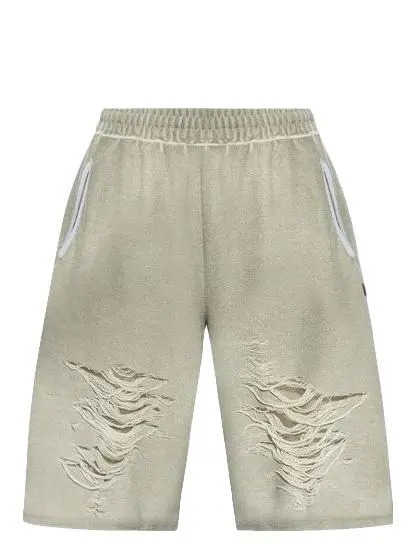 DIESEL® Distressed Mid-rise Shorts - Nude