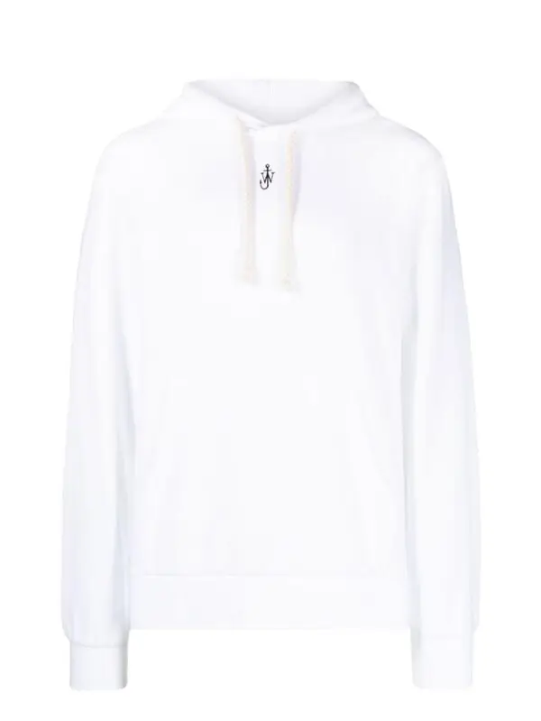 J.W.ANDERSON Embroidered Drawstring Hoodie - White