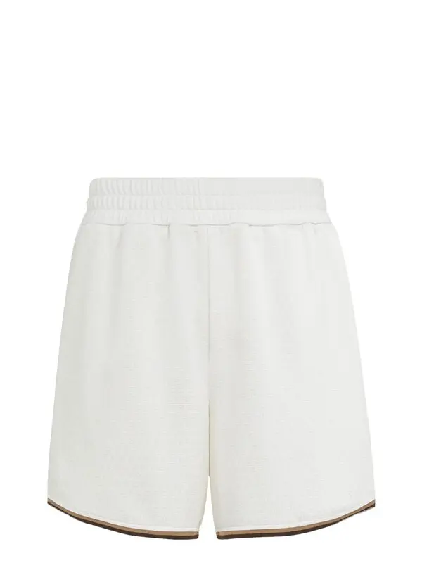 Fendi Ff Jacquard Elasticated Waistband Shorts - White