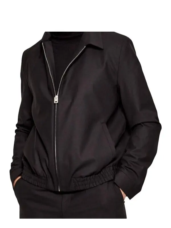 Hugo Boss Long-sleeved Wool Casual Jacket - Black