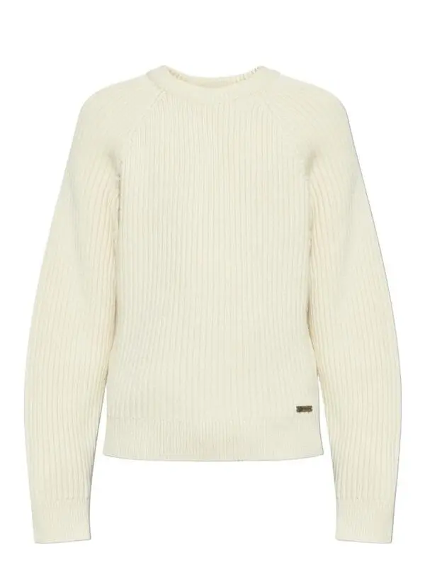 Dsquared2 Logo Plaque Knitted Jumper - White