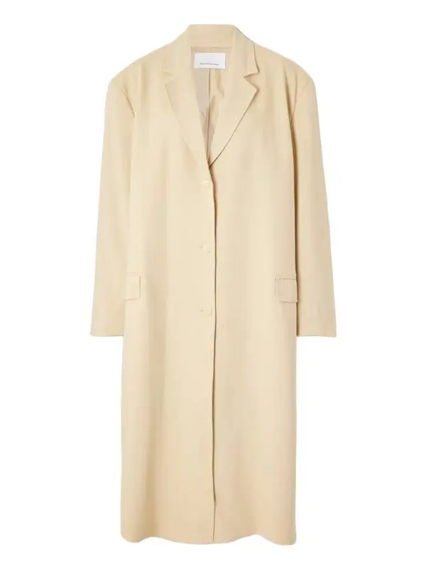 THE FRANKIE SHOP Tribeca Oversized Woven Coat - Beige
