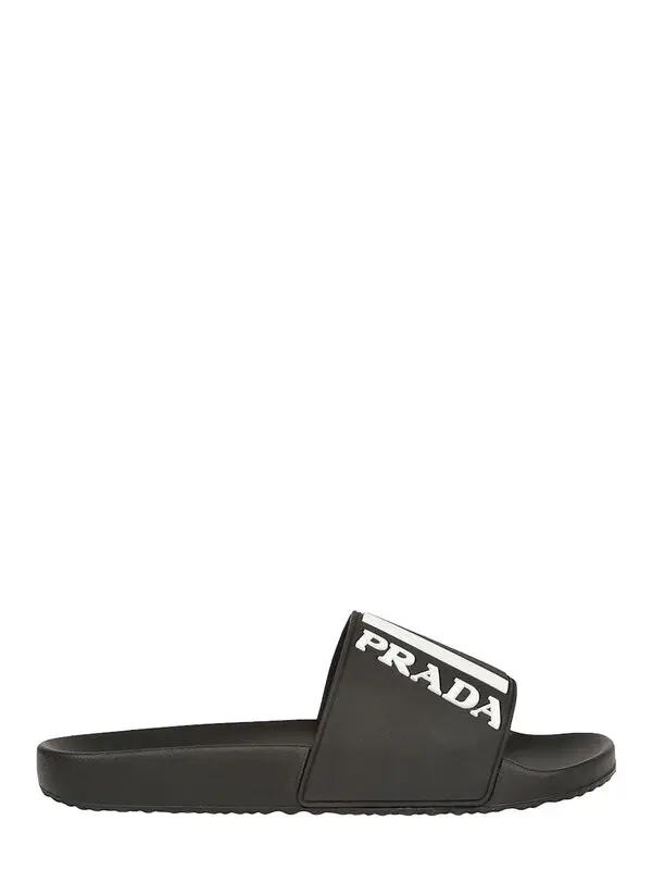 Prada Logo Slides - Black