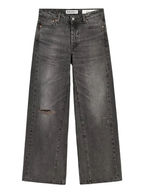 Our Legacy Treble Cut Distressed Jeans - Black