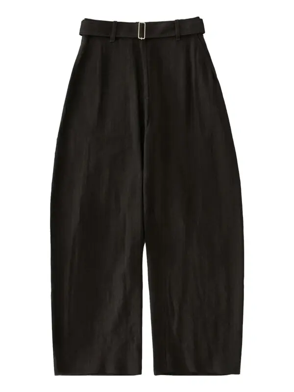 Studio Nicholson Belted Wide Leg Trousers - Black