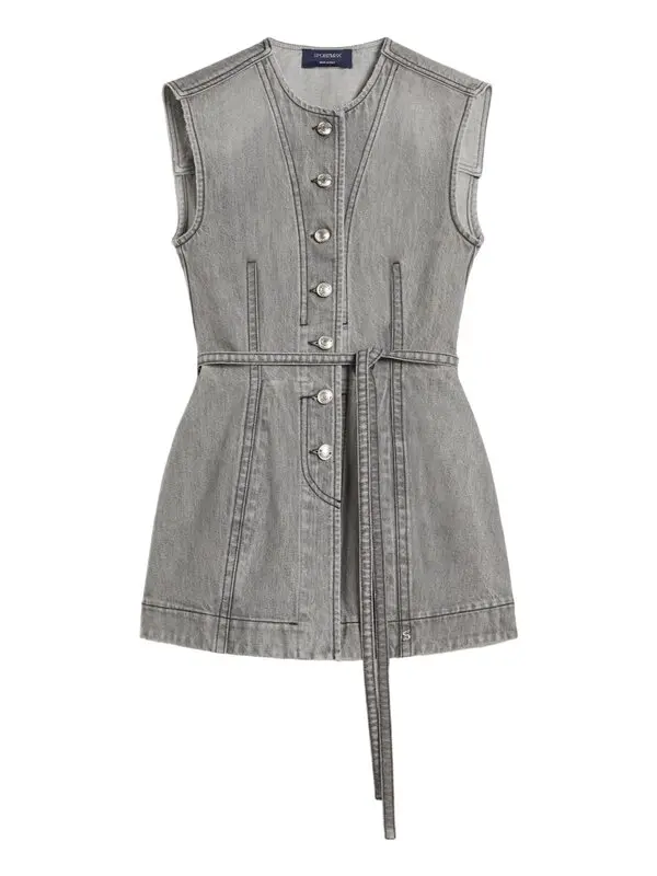Sportmax Belted Sleeveless Top - Black