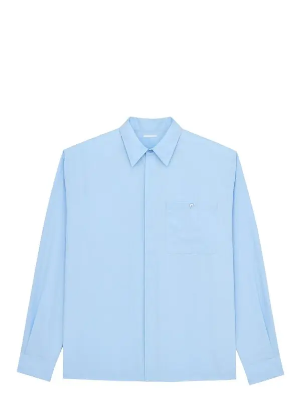 Saint Laurent Regular Fit Poplin Shirt - Blue
