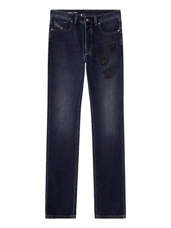 DIESEL® 1985 Larkee-s Shaded Embroidered Jeans - Dark Blue
